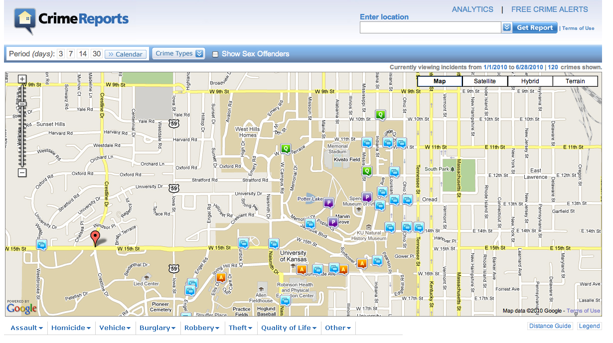 KU Public Safety debuts online crime map | News, Sports, Jobs ...
